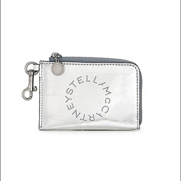 Stella McCartney | Bags | Nwt Stella Mccartney Silver Metallic Logo ...